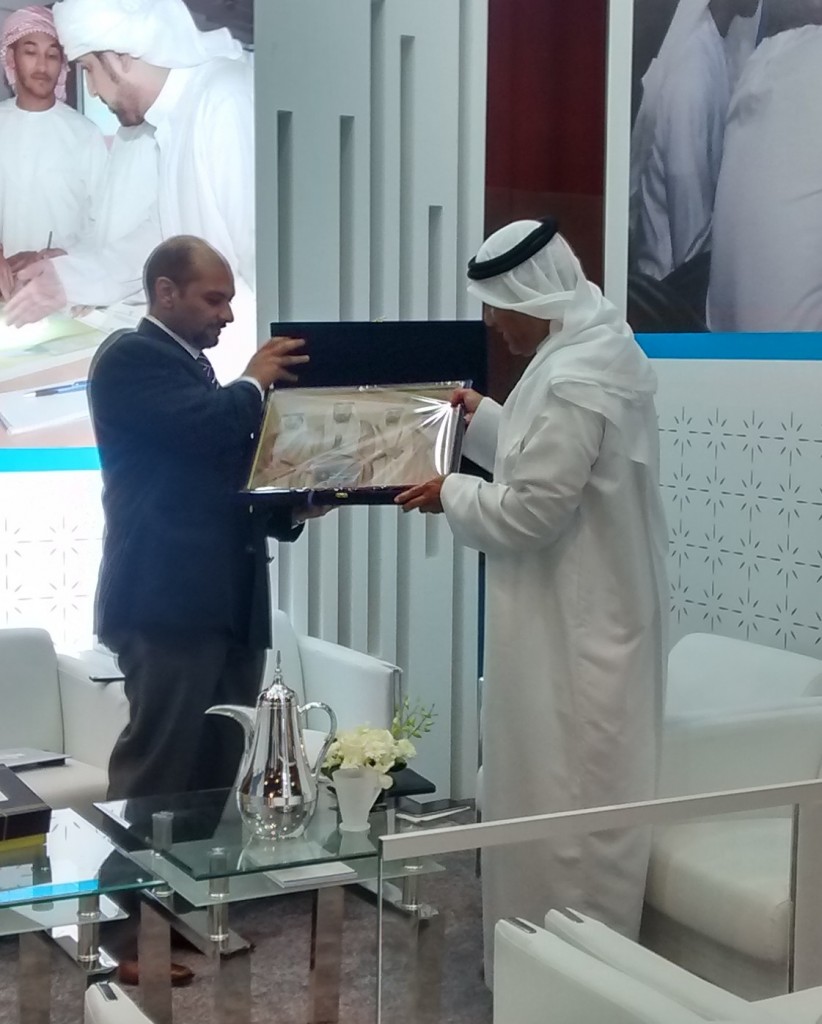 Dr Hattan A Timraz receives gift from ADPorts TCM Ibrahim Bin Hraiz ...